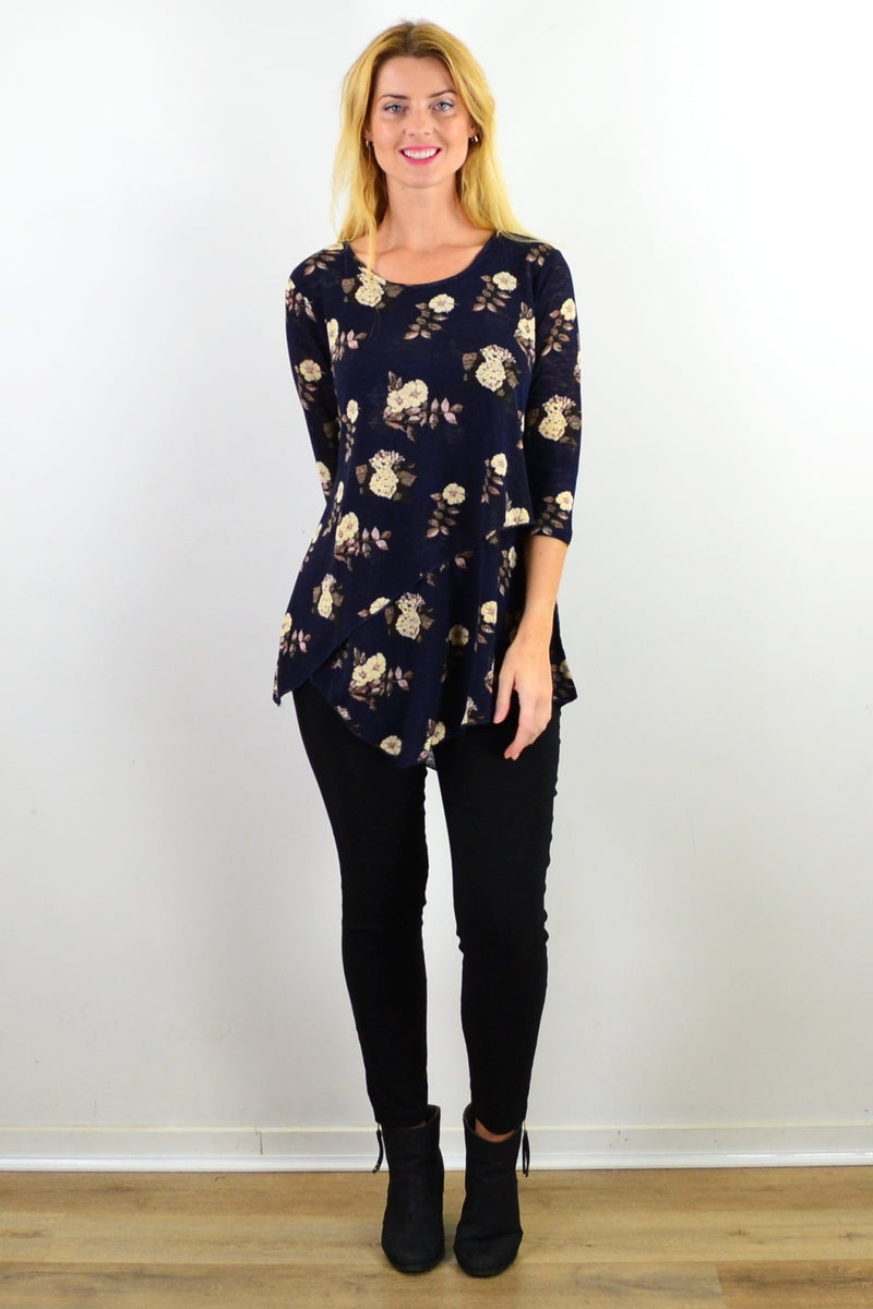 Elegant Floral Print Tunic Top | I Love Tunics