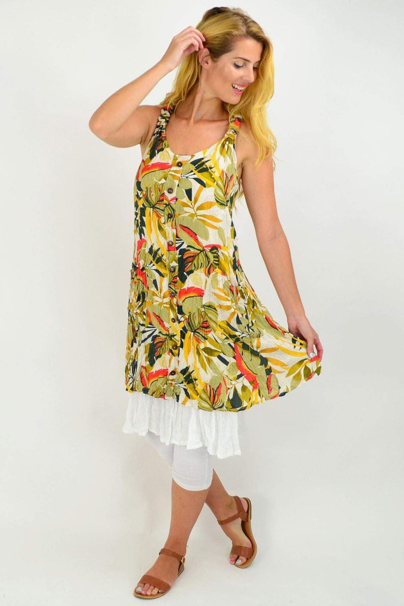 Autumn Leaf Crinkle Tunic Dress | I Love Tunics